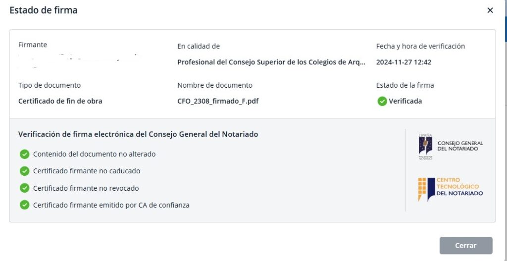 5.- Estado de firma | Notarios y Registradores